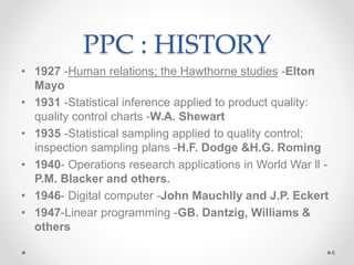 Production planning control ppt | PPTX