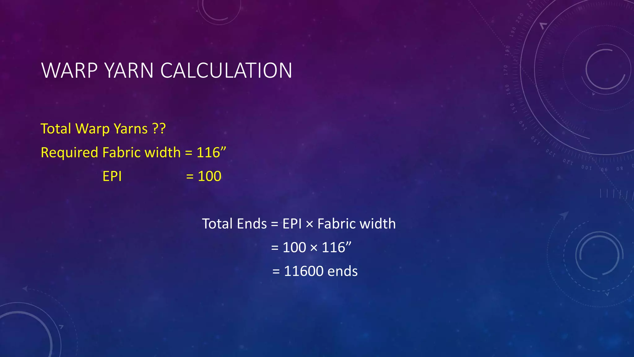 Production planning for weaving process | PPTX