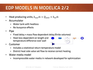 Production planning for distributed district heating with JModelica.org
