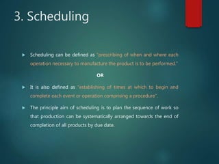 Production planning, routing, scheduling, Activating, Monitoring | PPTX