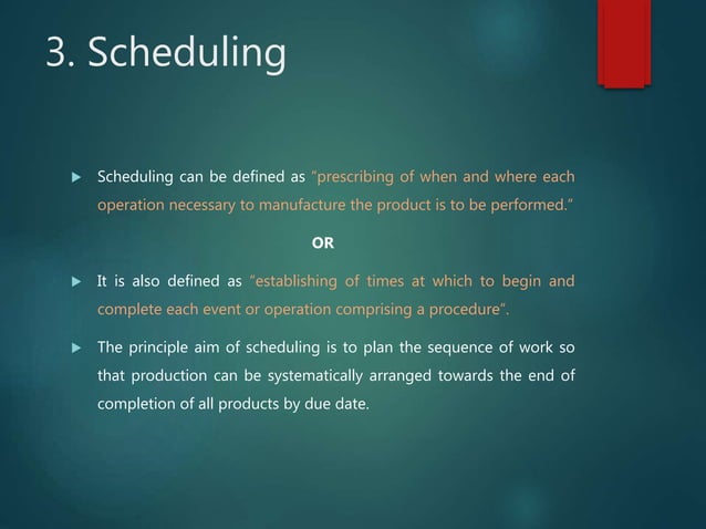 Production planning, routing, scheduling, Activating, Monitoring | PPTX