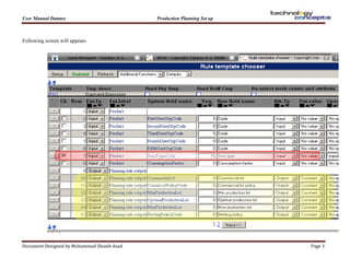 Production planning setup in datatex now | PDF