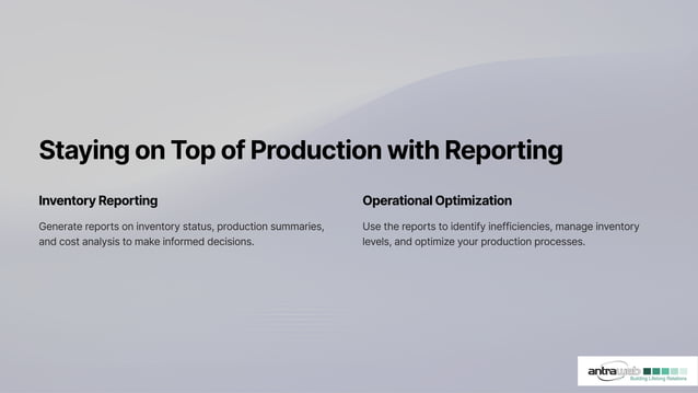 Production Planning with Tally - Antraweb Technologies | PDF