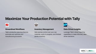Production Planning with Tally - Antraweb Technologies | PDF