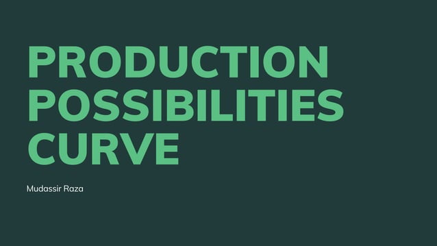Production possibilities curve | PDF