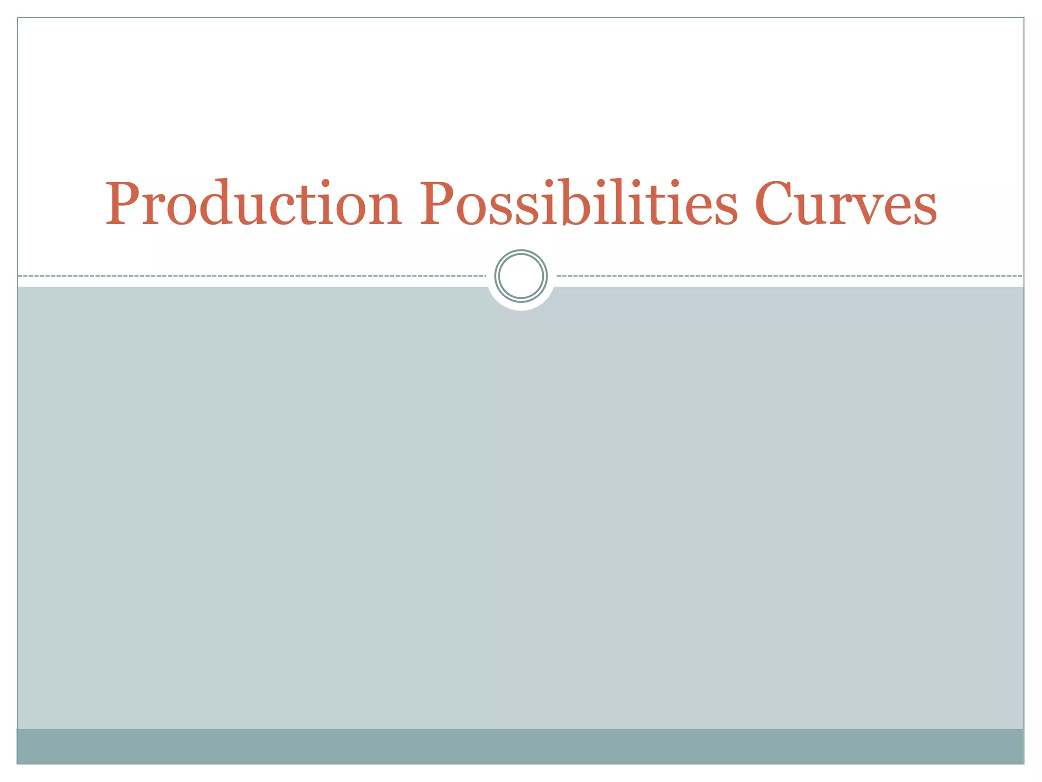 Production possibilities curves | PPTX