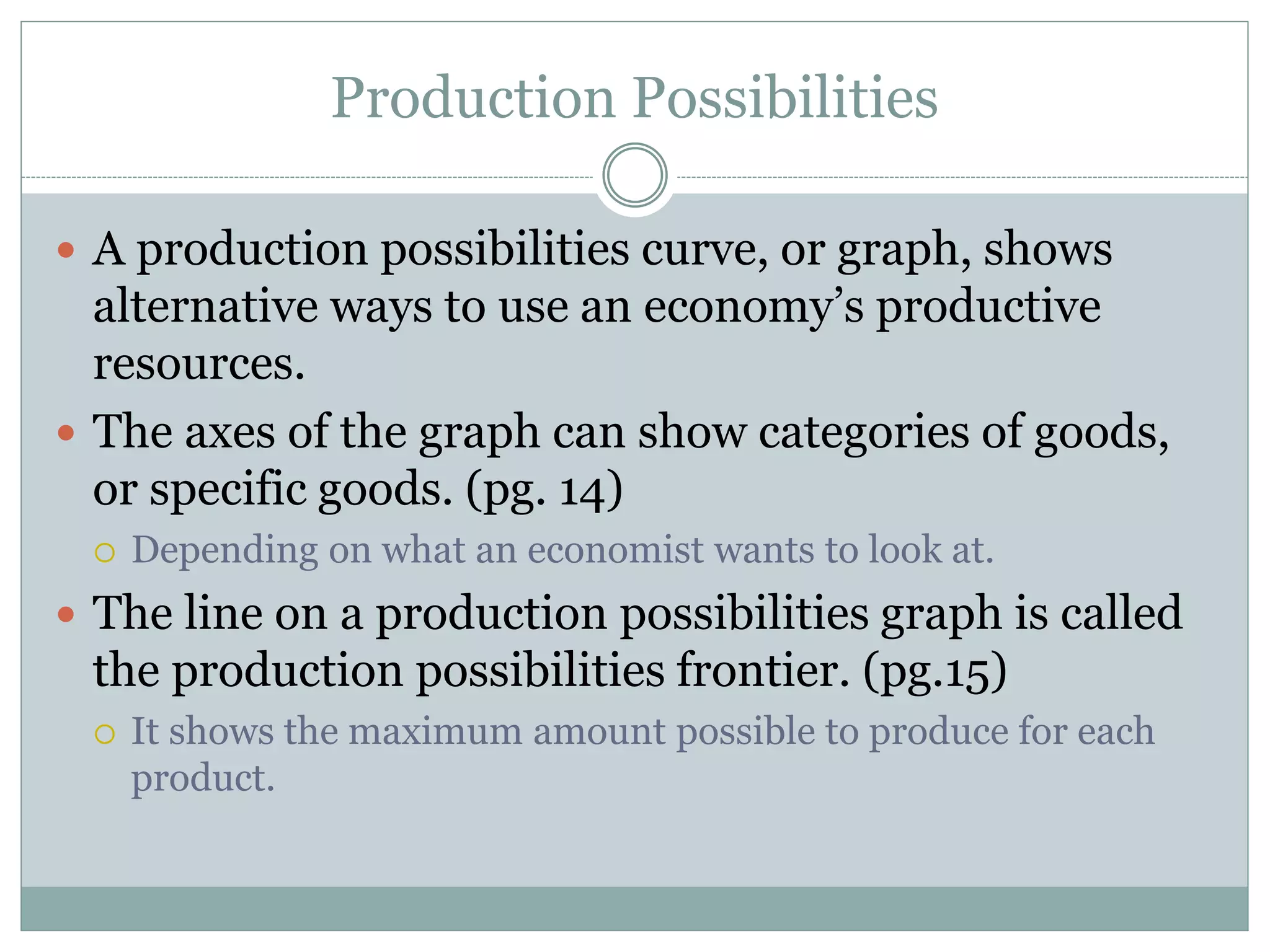 Production possibilities curves | PPTX