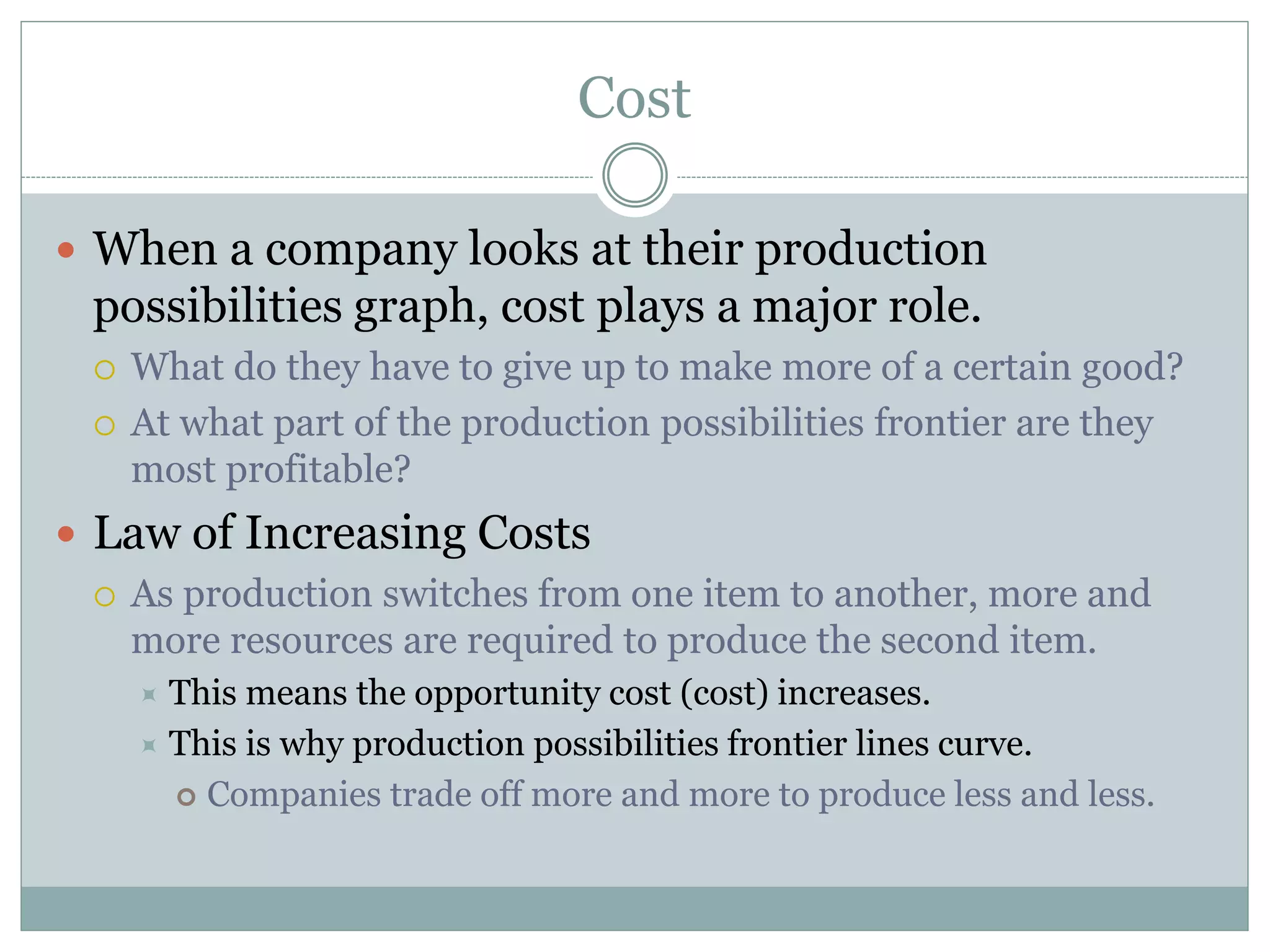 Production possibilities curves | PPTX