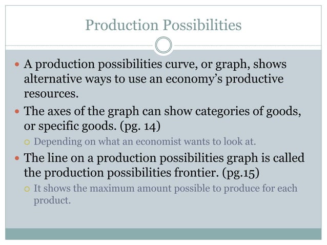 Production possibilities curves | PPTX
