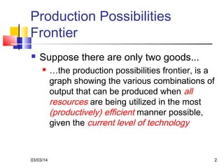 Production possibility frontier final | PPT