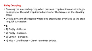 Production potential under monoculture and multiple cropping | PPTX
