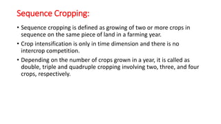 Production potential under monoculture and multiple cropping | PPTX