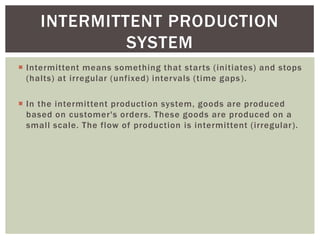 Production System and Production Facilities | PPTX