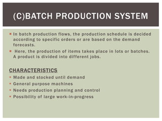 Production System and Production Facilities | PPTX