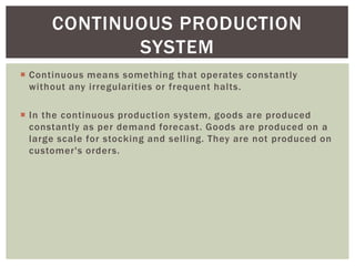 Production System and Production Facilities | PPTX