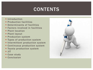 Production System and Production Facilities | PPTX