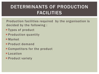 Production System and Production Facilities | PPTX