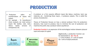 PRODUCTION PPT in short run and long run | PDF