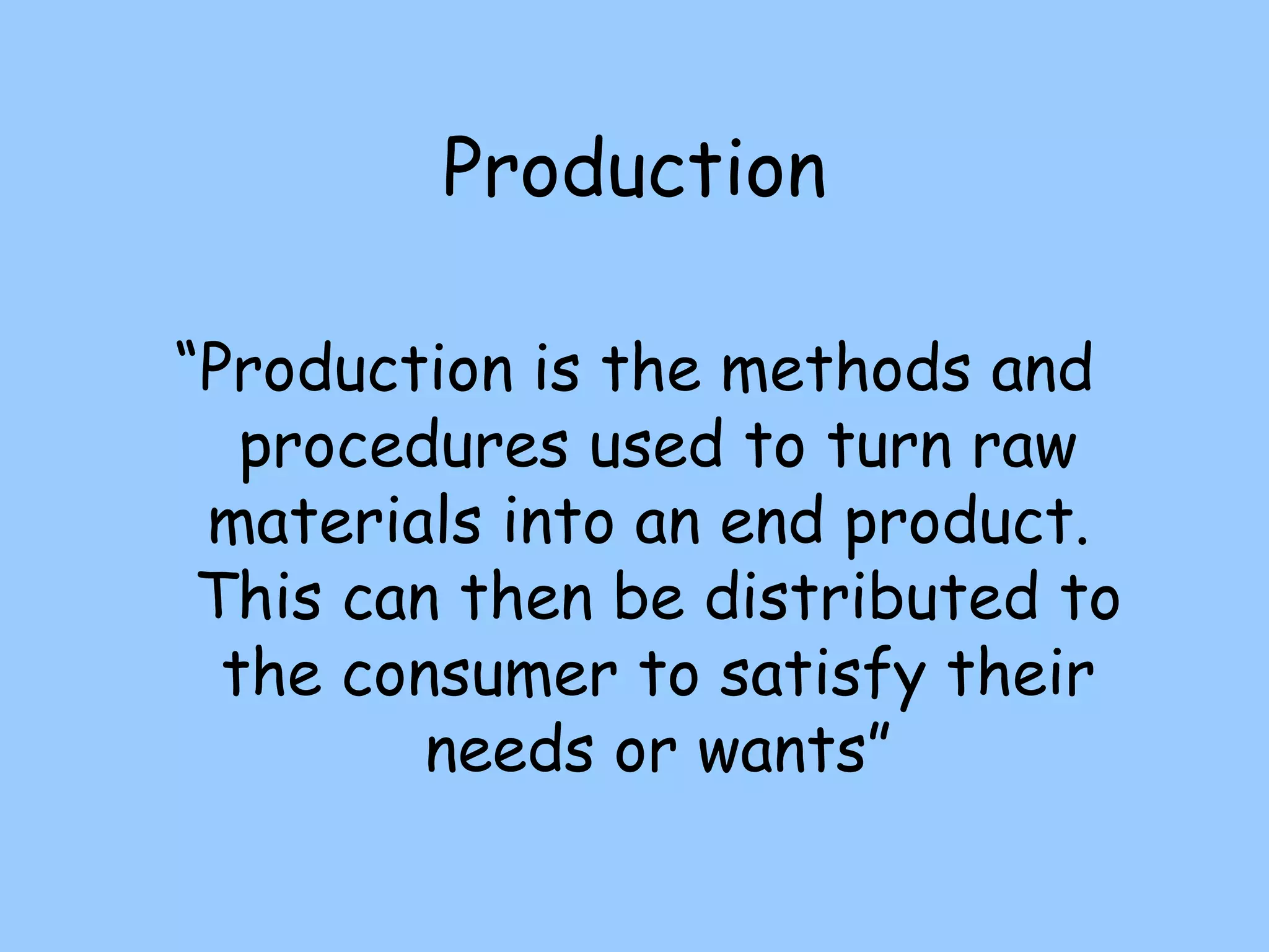 Production Presentation | PPT