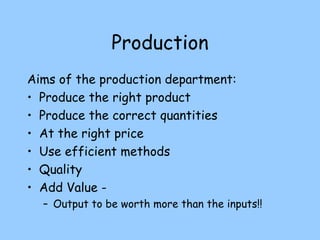 Production Presentation | PPT