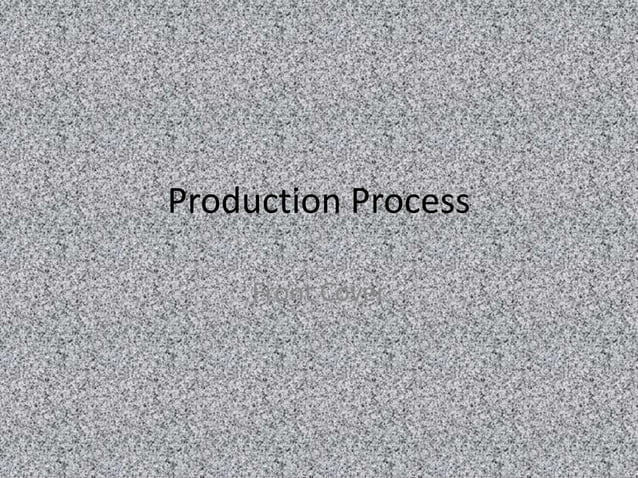 Production process front cover | PPT
