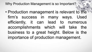 Production process group 7 | PPTX