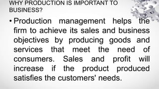 Production process group 7 | PPTX