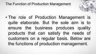 Production process group 7 | PPTX | Manufacturing Industry | Industries