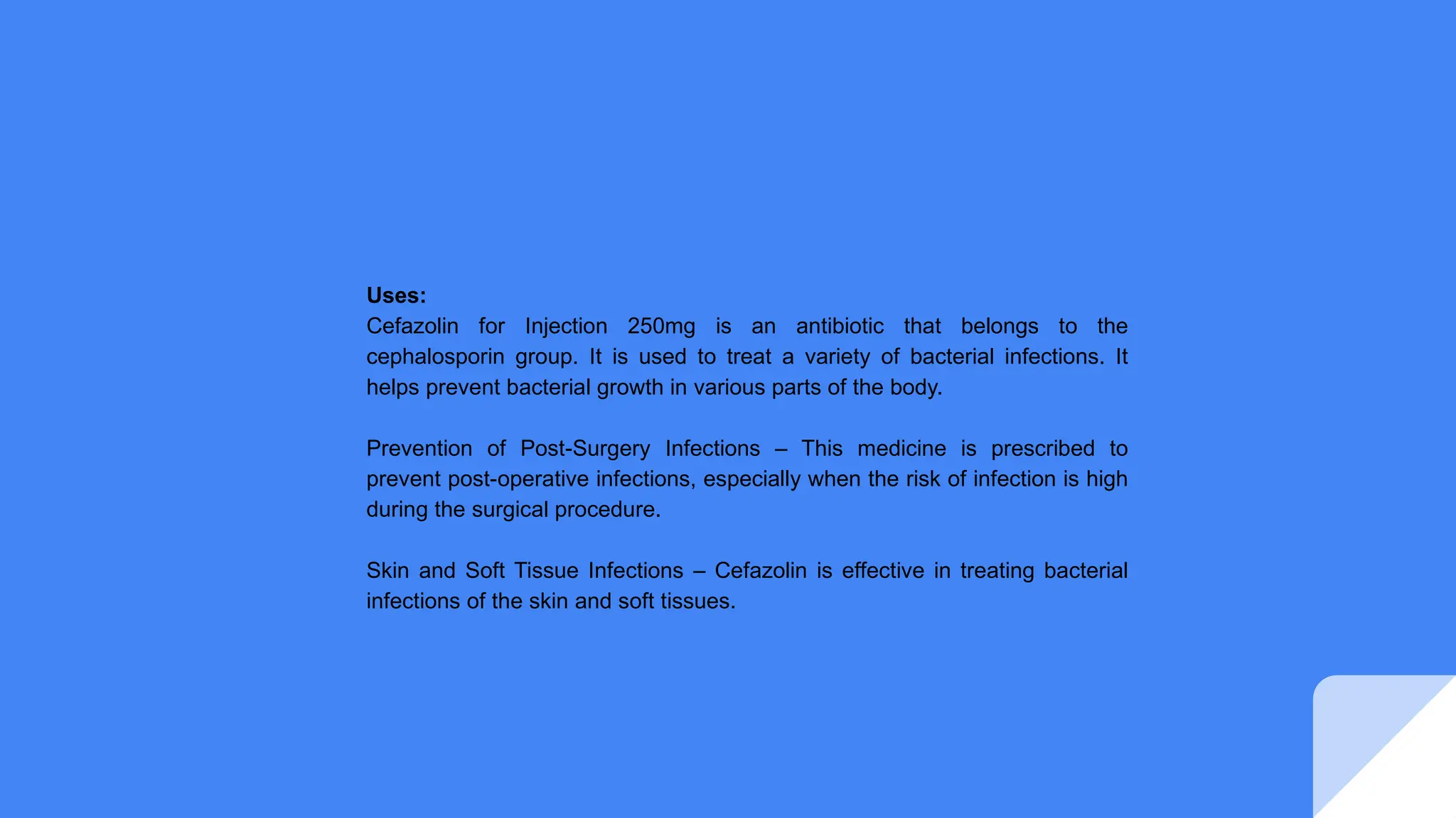Production Process of Cefazolin For Injection and Uses.pptx