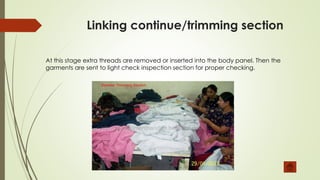 Production Process of garments industry (knitwear) | PPTX