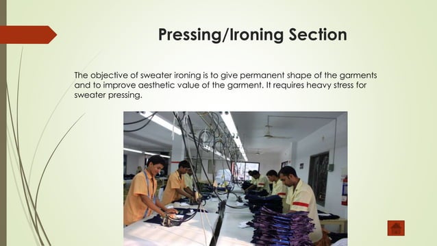 Production Process of garments industry (knitwear) | PPTX