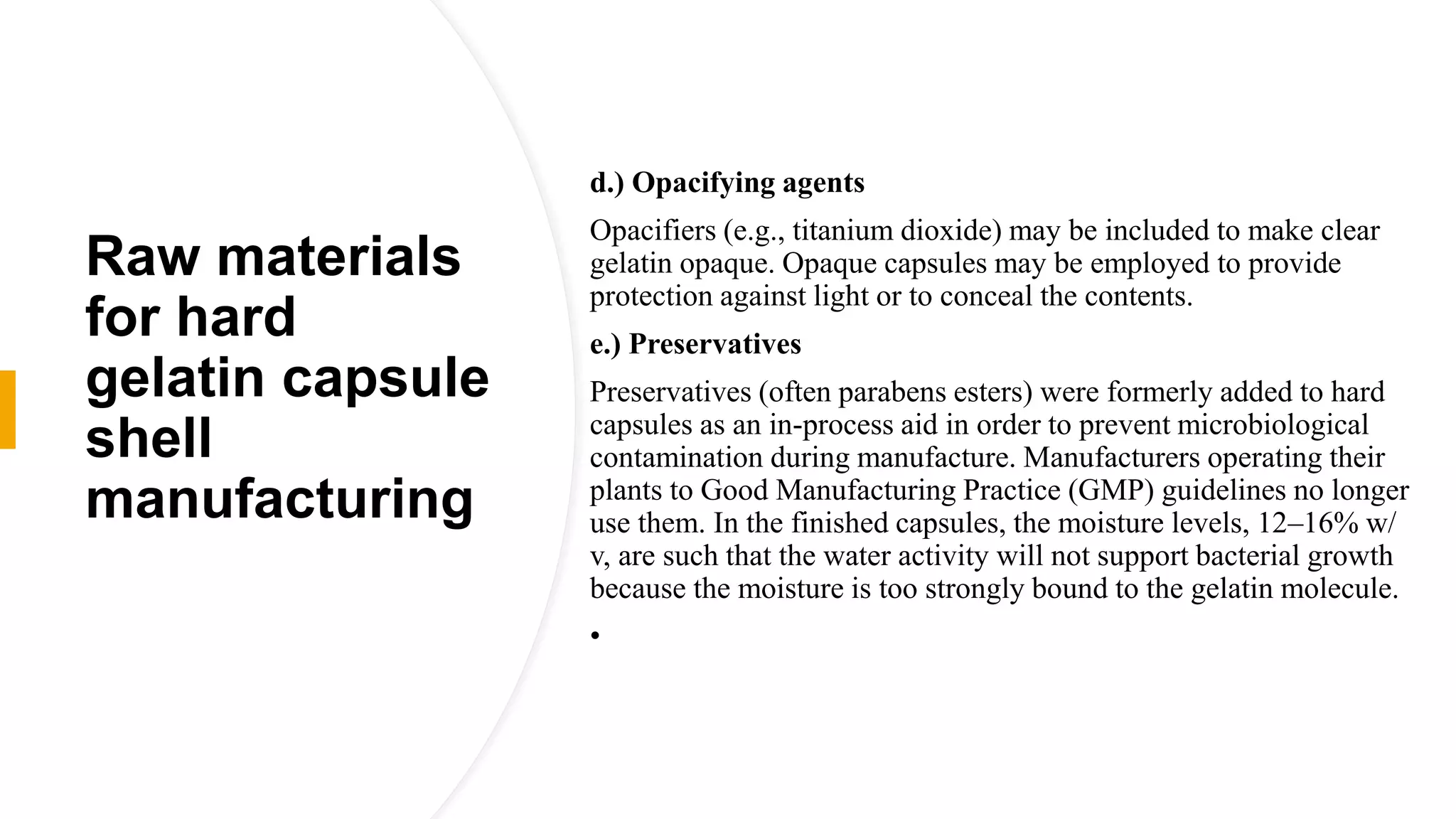 Production process of hard gelatin capsule | PPTX