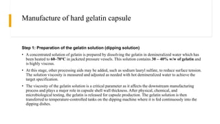 Production process of hard gelatin capsule | PPTX