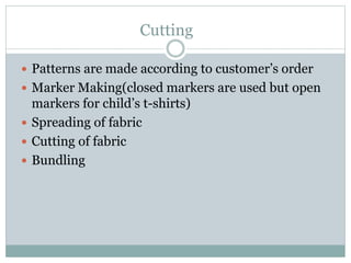 Production Process of T-Shirt | PPTX
