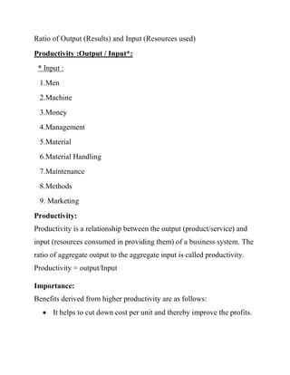 Production & productivity | PDF