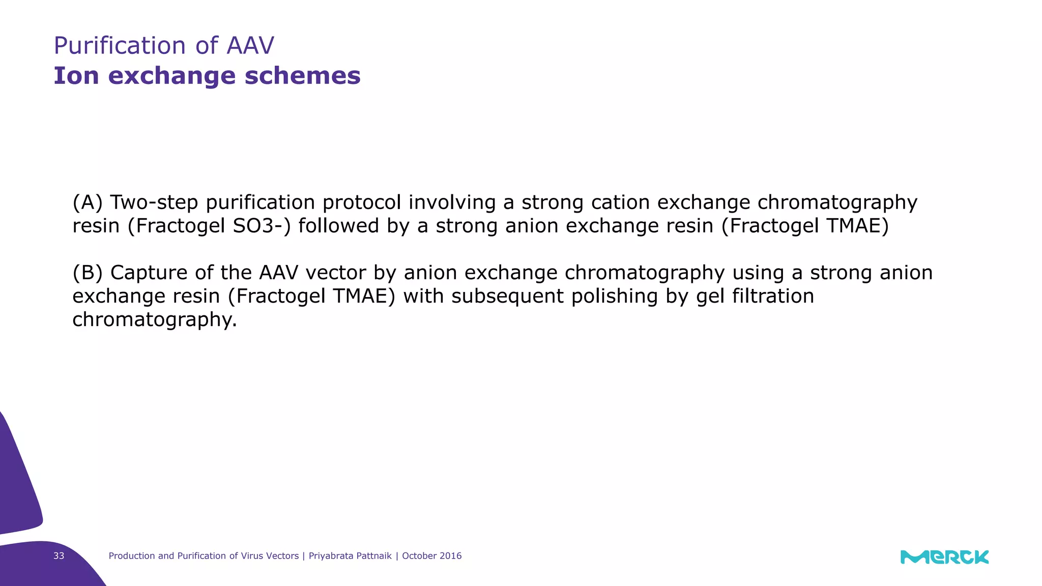 Production and purification of Viral vectors for gene and cell therapy ...