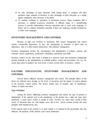 Inventory Management & Selective Control/ABC Analysis | DOCX