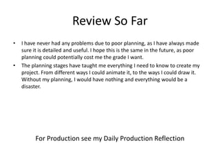 FMP: Weekly Reflection Finished | PPTX