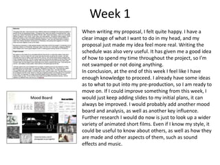 FMP: Weekly Reflection Finished | PPT