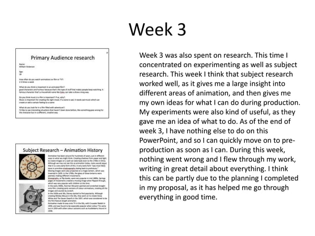 FMP: Weekly Reflection Finished | PPT