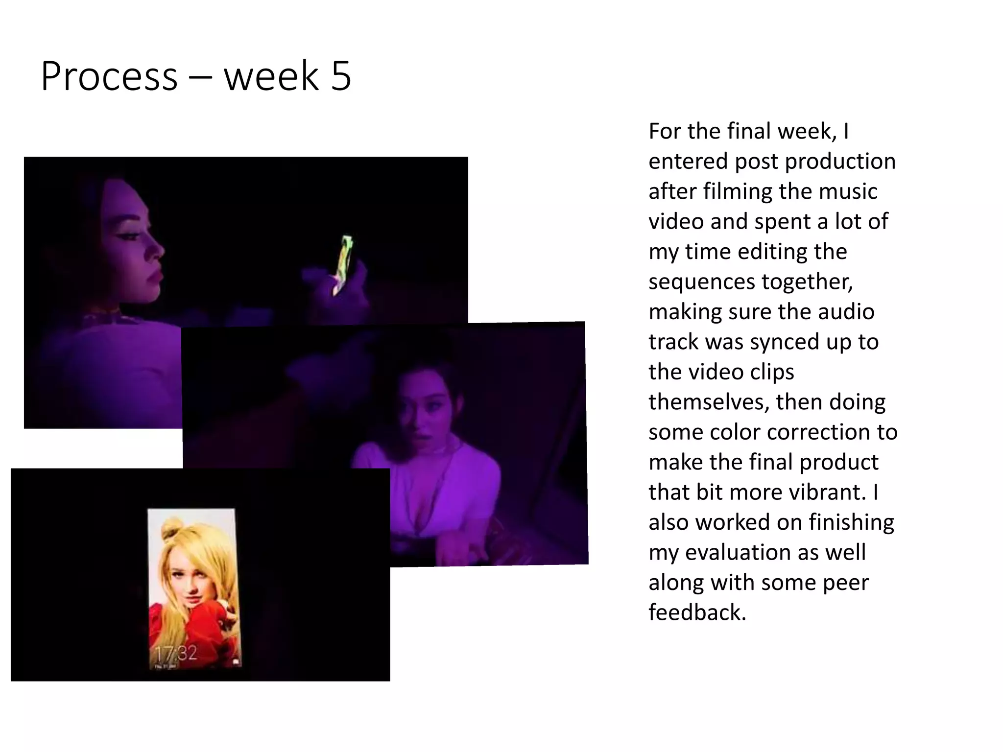 Production reflection for music video | PPTX | Video Production | Content Production