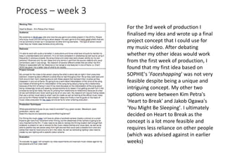 Production reflection for music video | PPTX