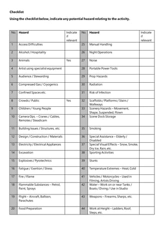 Production risk assessment | PDF