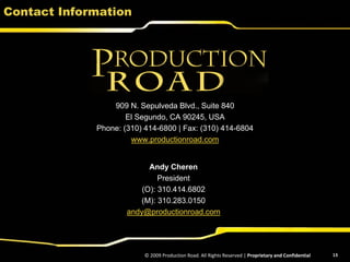 Production Road Brochure 2009 Ac | PPT