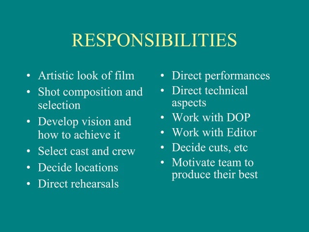 Production roles | PPT