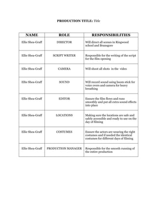 Production roles | DOCX