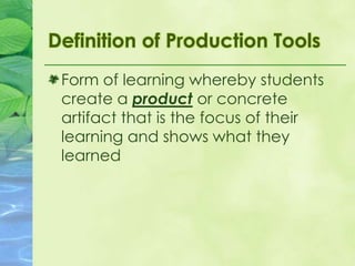 Production Lecture | PPTX