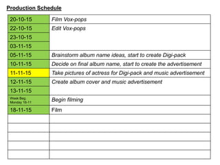 Production schedule | PPTX