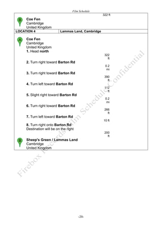 Production Schedule - Draft One | PDF