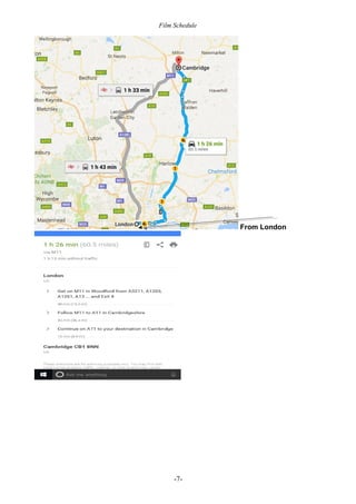 Production schedule (for actors and crew) | PDF